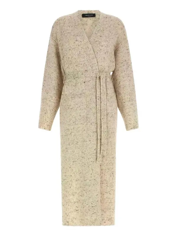 Fabiana Filippi Donegal Belted V-neck Cardigan - Neutrals