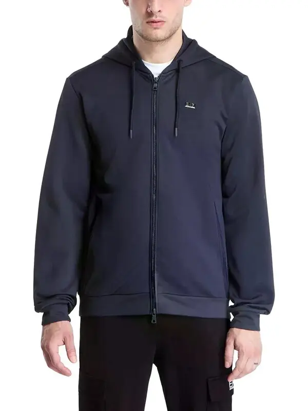 EA7 Lux Identity Zip-up Hoodie - Blue