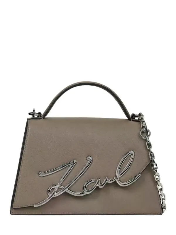 Karl Lagerfeld Medium K/signature Crossbody Bag - Grey