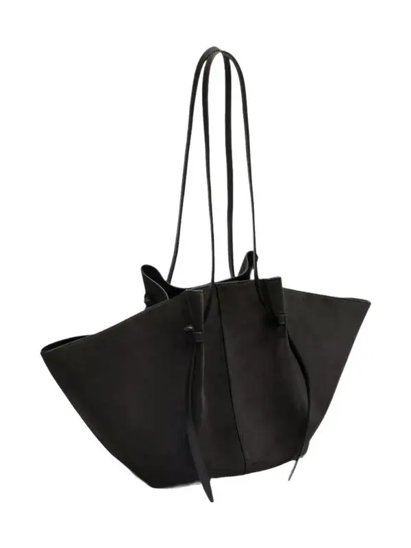 Yuzefi Large Mochi Leather Tote Bag - Black