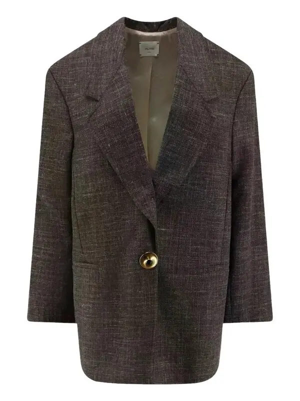 ALYSI Single-breasted Blazer - Brown
