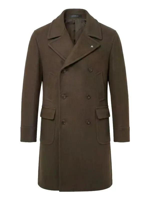 Tagliatore Double-breasted Wool Coat - Brown