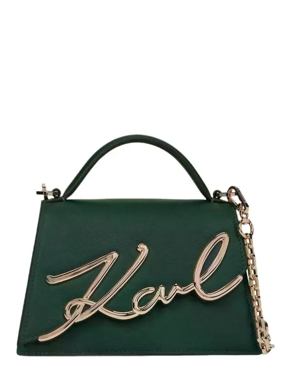 Karl Lagerfeld Small K/signature Cross Body Bag - Green