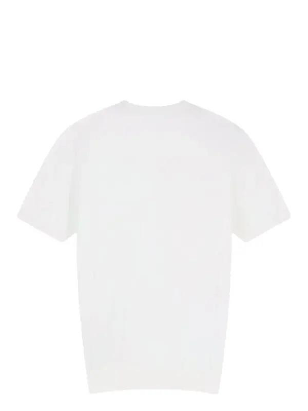 Alpha Studio Short-sleeve Ribbed-trim Sweater - White