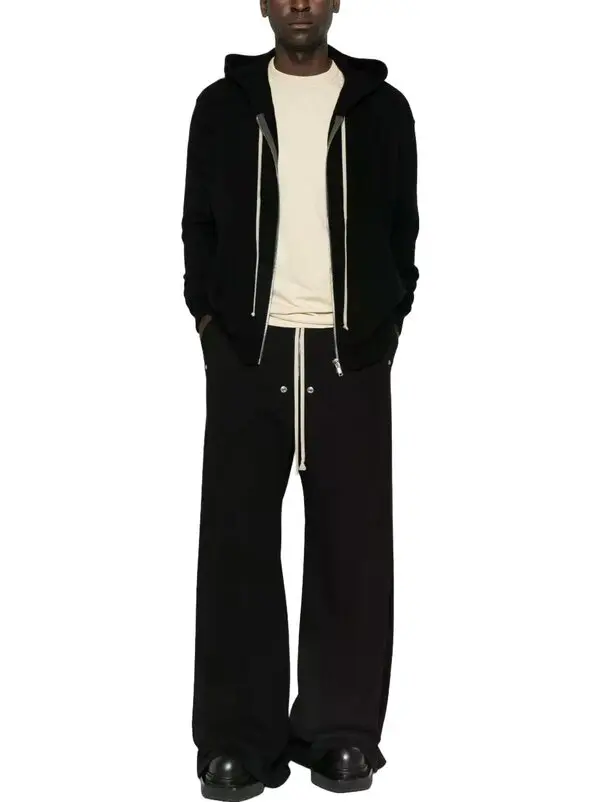 Rick Owens Zip-up Drawstring Hoodie - Black