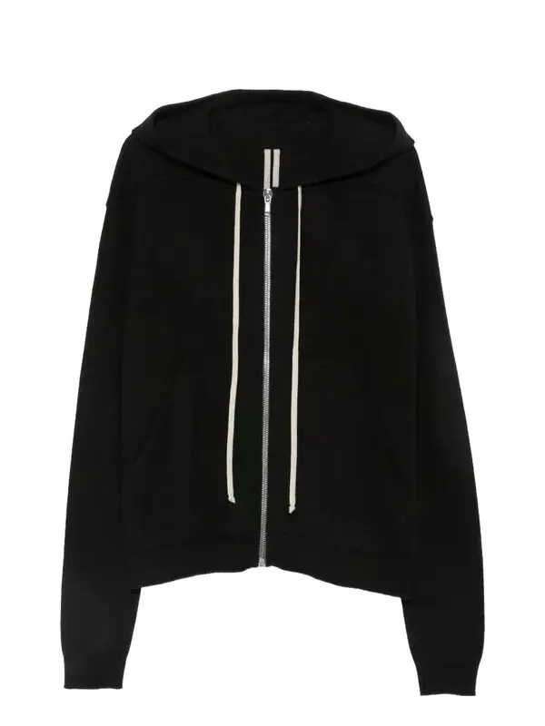 Rick Owens Zip-up Drawstring Hoodie - Black