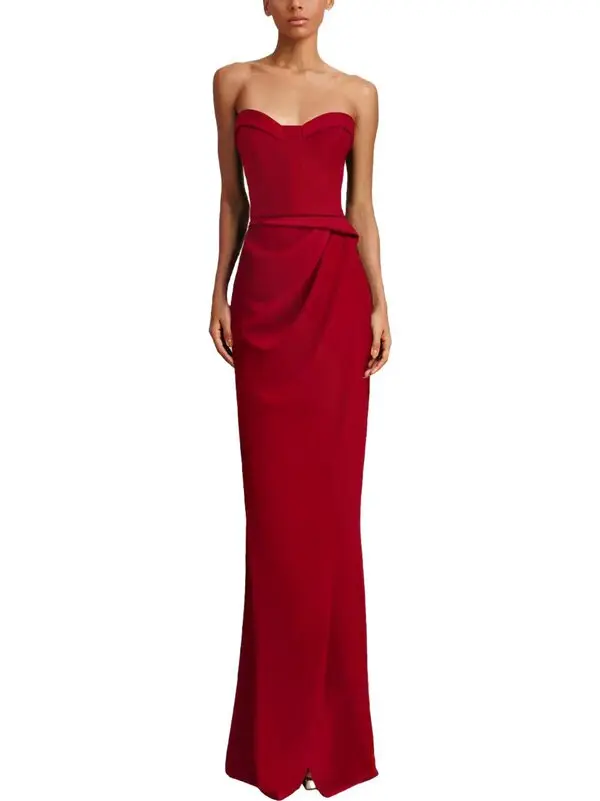GEMY MAALOUF Strapless Maxi Dress - Red