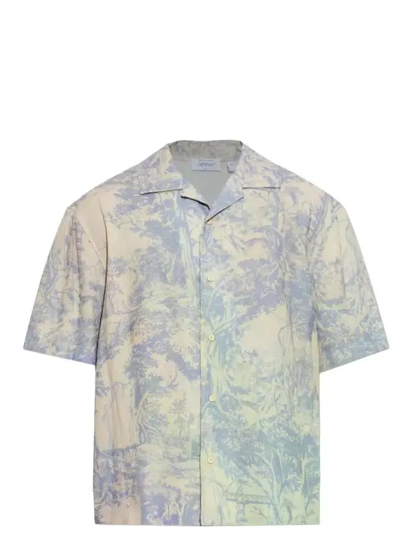 Off-White City Nature Linen Bowling Shirt - Neutrals