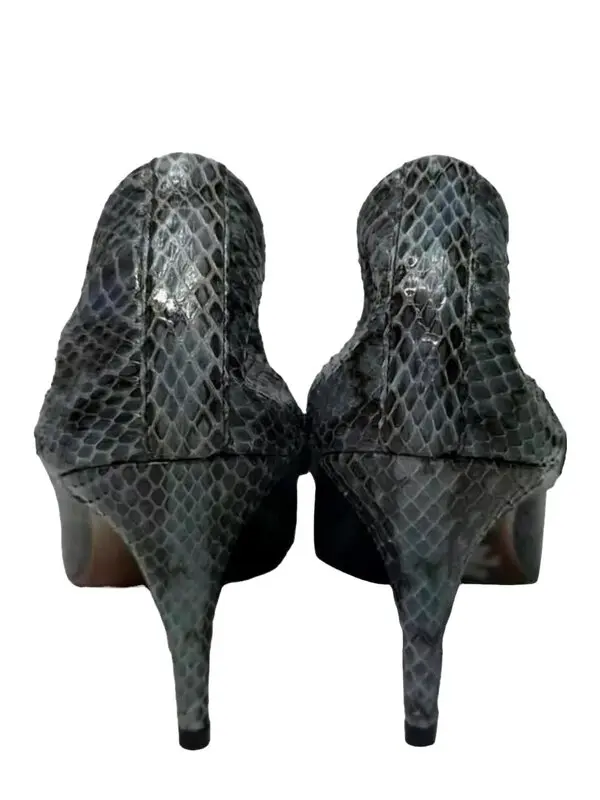 LANVIN Snake-effect Leather Pumps - Grey
