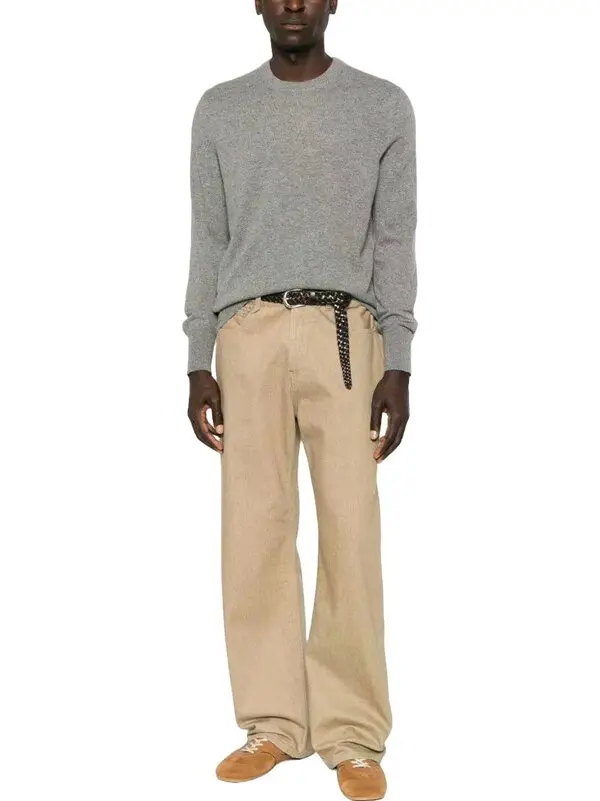 Eric Bompard Crew Neck Cashmere Knit - Grey