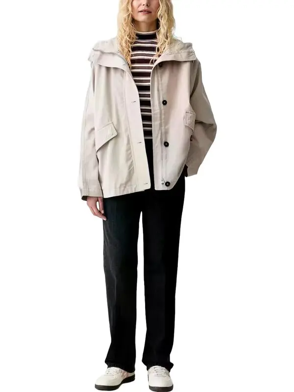 Marc O'polo Hooded Button-front Jacket - Neutrals