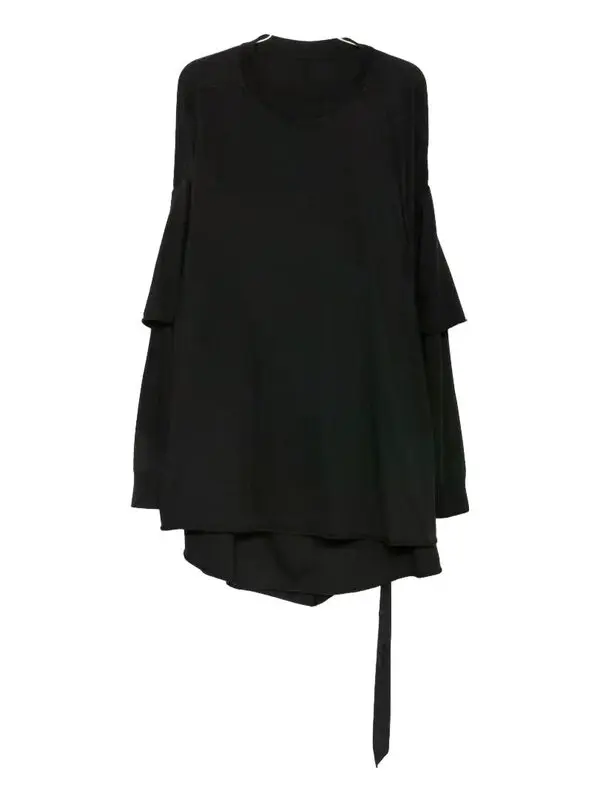 Rick Owens Layered-sleeve Oversized T-shirt - Black
