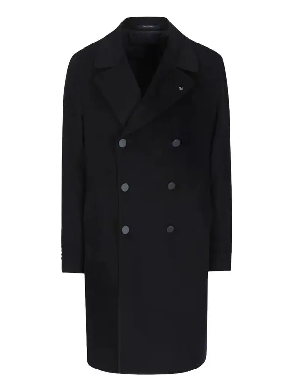 Tagliatore Arden Double-breasted Peaked-lapel Coat - Blue