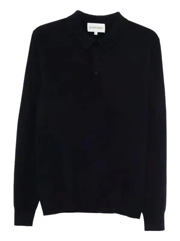 Eric Bompard Long-sleeve Cashmere Polo Shirt - Blue