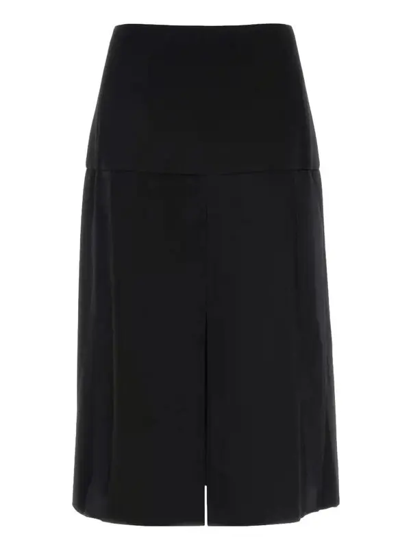 JIL SANDER Slit-detail Midi Skirt - Black