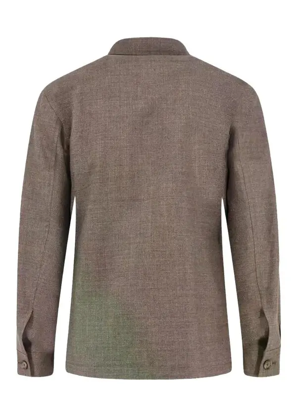 Tagliatore Button-up Shirt Jacket - Brown