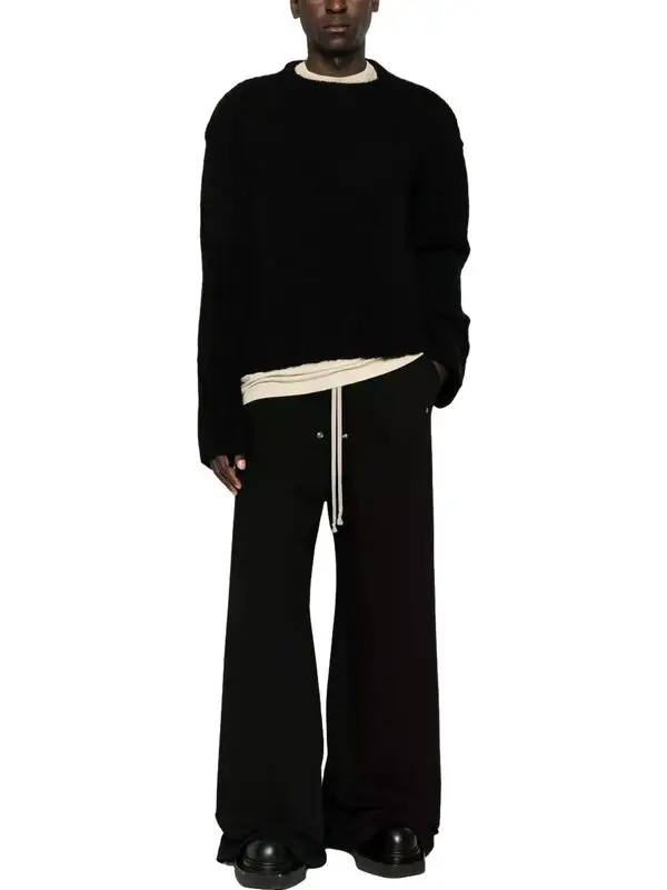 Rick Owens Ribbed-knit Long-sleeve Sweater - Black