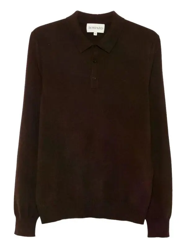 Eric Bompard Long-sleeve Cashmere Polo Shirt - Brown
