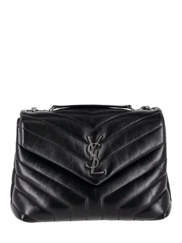 Saint Laurent Small Loulou Quilted Shoulder Bag - Black
