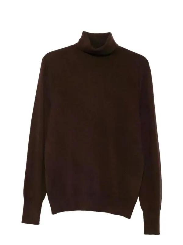 Eric Bompard Cashmere Roll Neck Knit - Brown