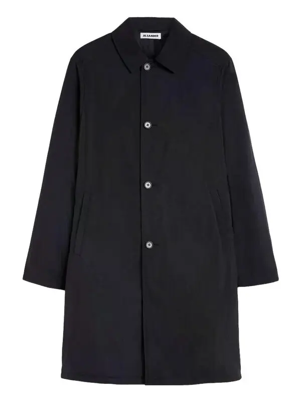 JIL SANDER Long-sleeve Button-up Coat - Blue