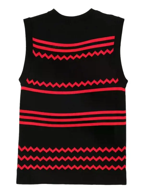 Cynthia Rowley Zigzag Knitted Tank - Black