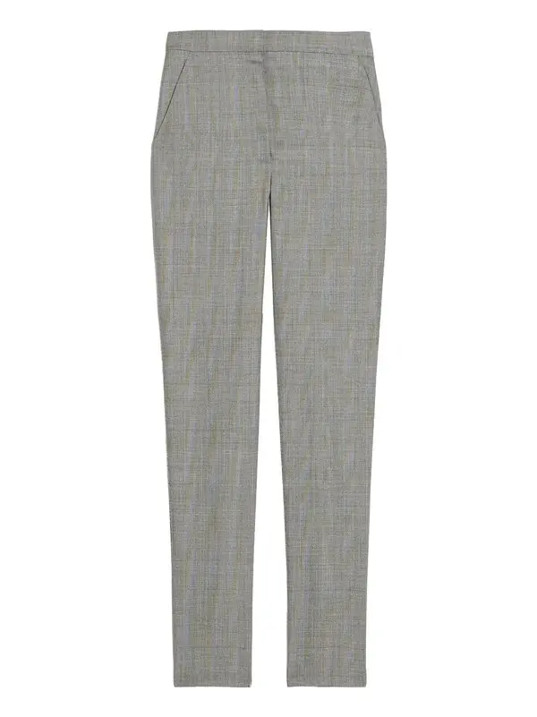 Alexander McQueen Checked Wool Slim-leg Pants - Black