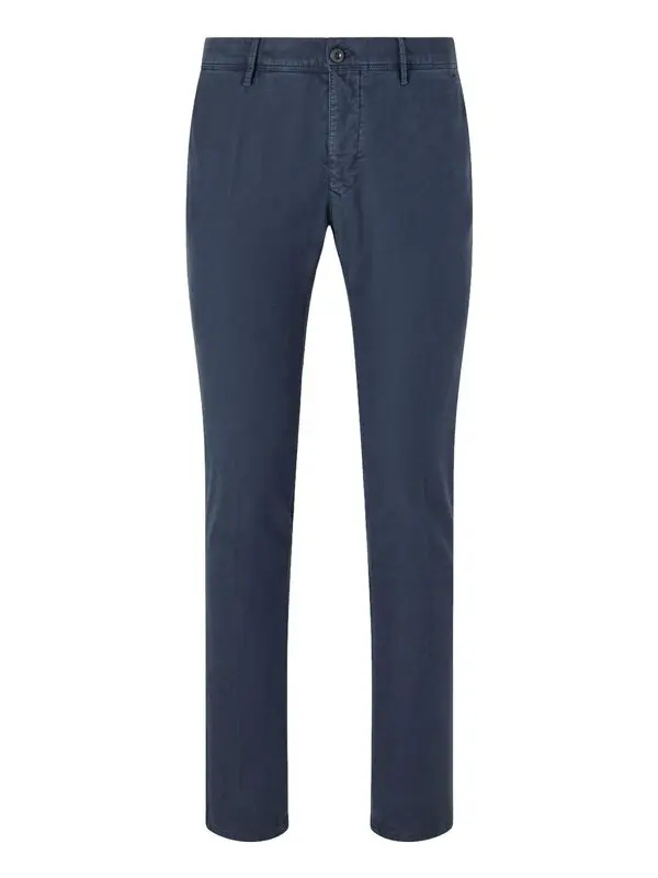 SLOWEAR Straight-leg Stretch-cotton Trousers - Blue