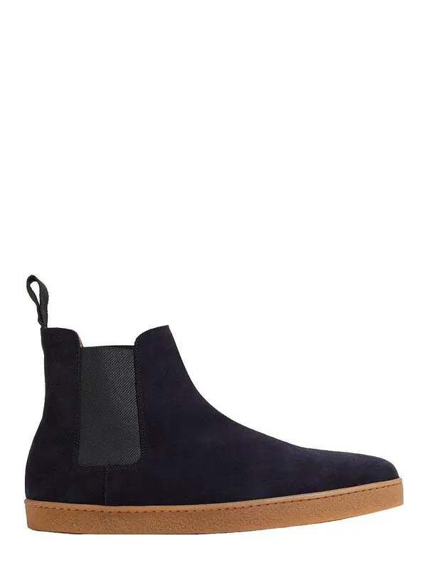 John Lobb Suede Chelsea Boots - Midnight Blue