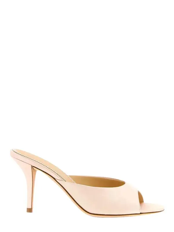Magda Butrym Satin Finish Curved Heel Mules - Pink