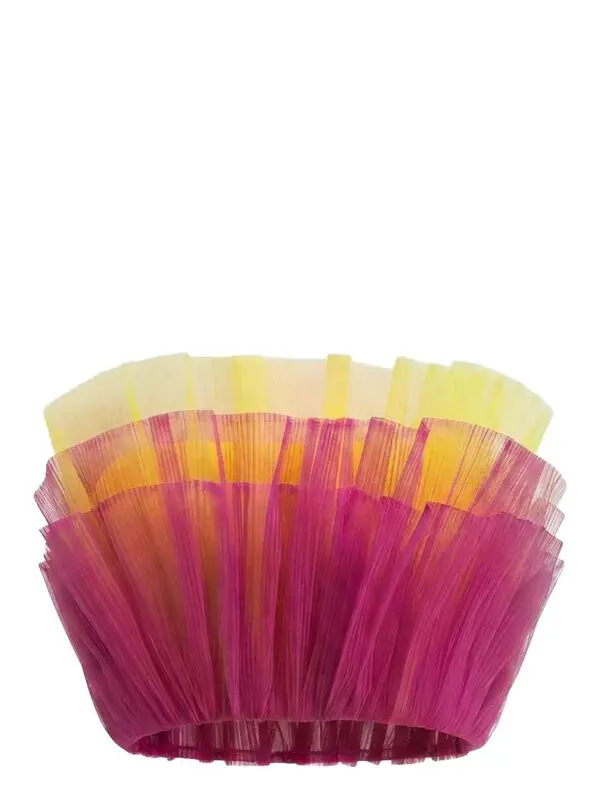 GEMY MAALOUF Ruffled Strapless Top - Pink