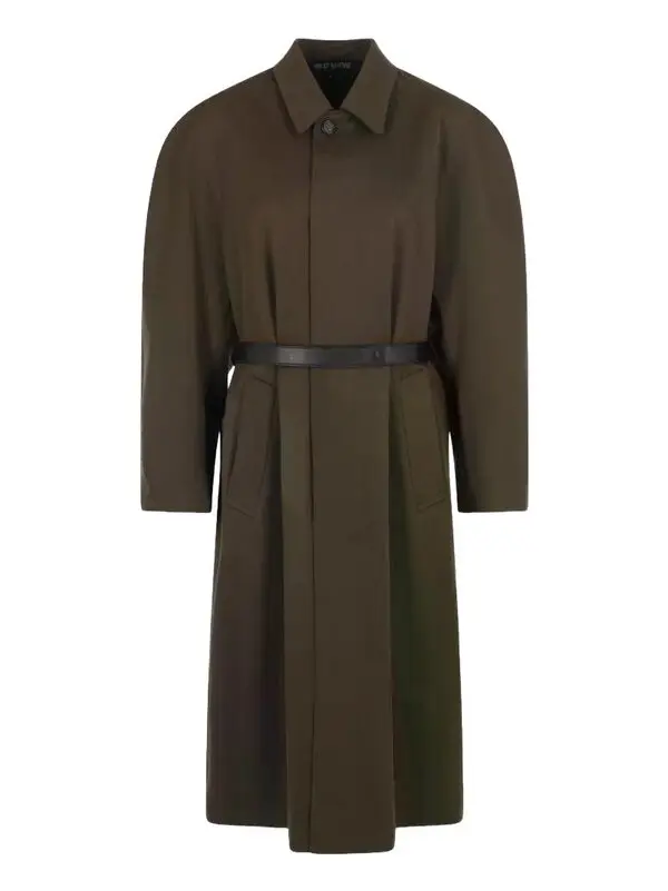 Ter Et Bantine Belted Gabardine Coat - Brown