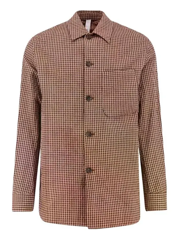 HEVO Bari Check-pattern Shirt - Brown