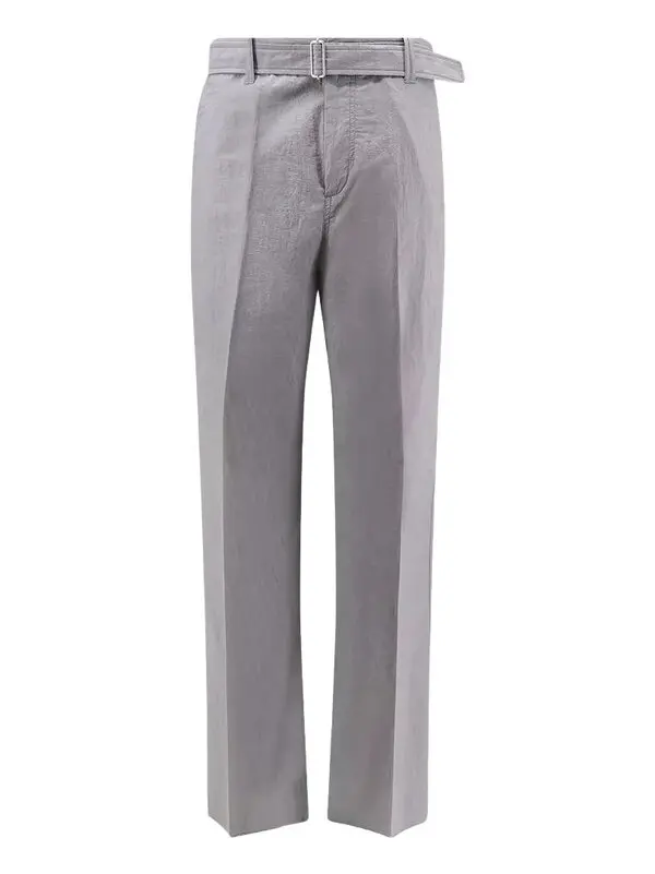LARDINI Belted Tailored Trousers - Grey