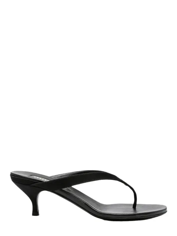 Miu Miu Thong-strap Kitten-heel Sandals - Black
