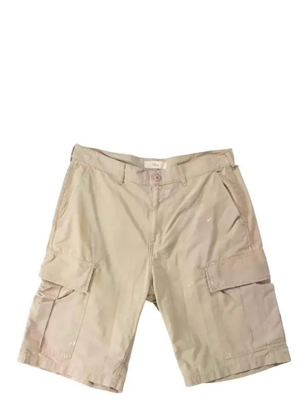 CHERRY LA Paint-splatter Cargo Shorts - Neutrals