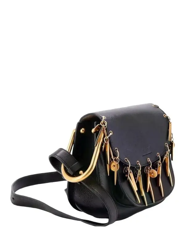 Chloé Charm Hudson Mini Leather Crossbody Bag - Black