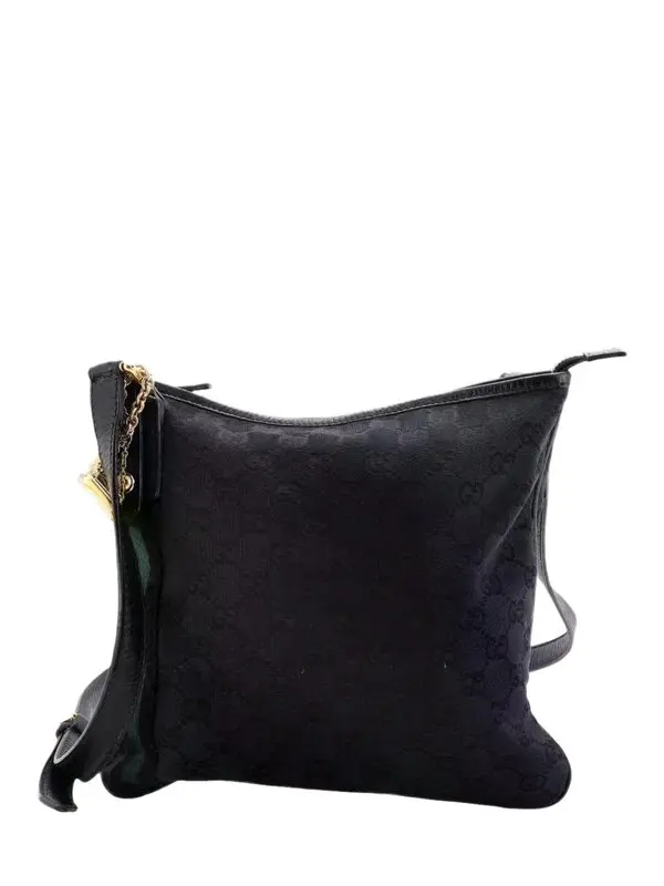 Gucci Jolicoeur Messenger Bag Gg Canvas Crossbody Bag - Black