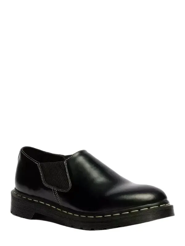 Dr. Martens Louis White Stitch Slip-on Loafers - Black