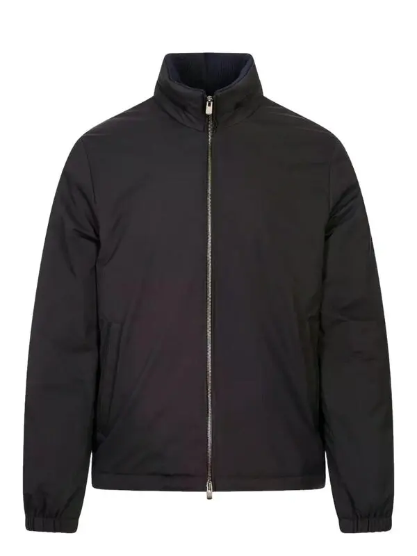 Agnona Logo Plaque Zip-up Jacket - Black
