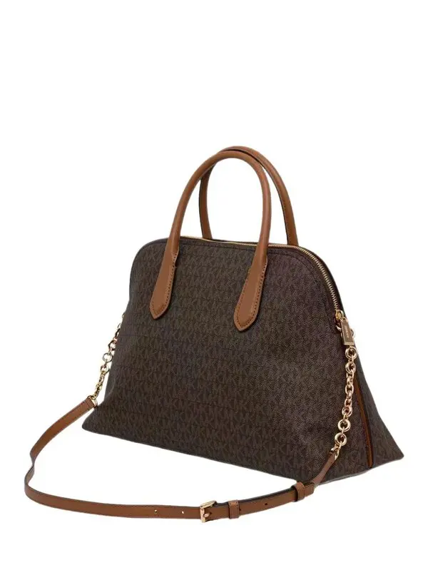 Michael Kors Freddie Monogram-pattern Logo-charm Tote Bag - Brown