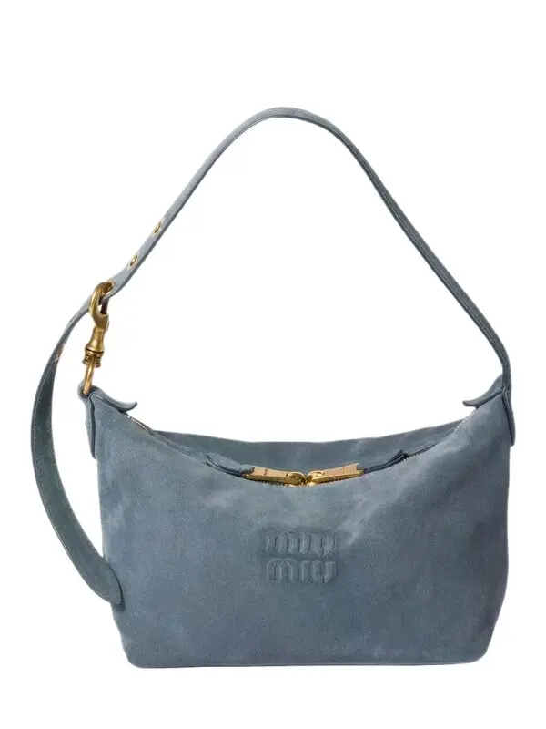 Miu Miu Spirit Suede Bag - Blue