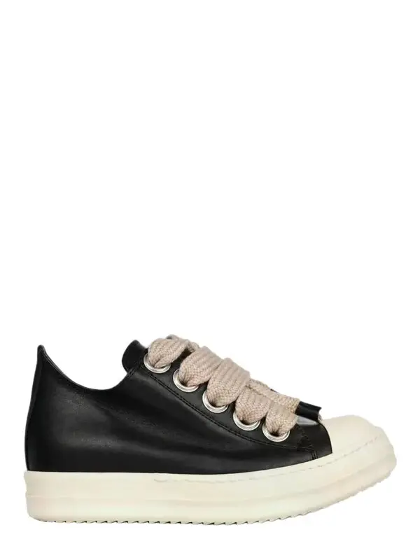 Rick Owens Jumbolace Low Leather Sneakers - Black