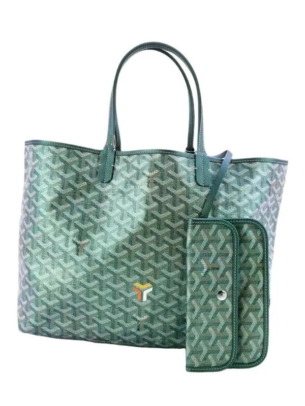Goyard Saint Louis Iridescent Coated Canvas Pm Tote Bag - Green