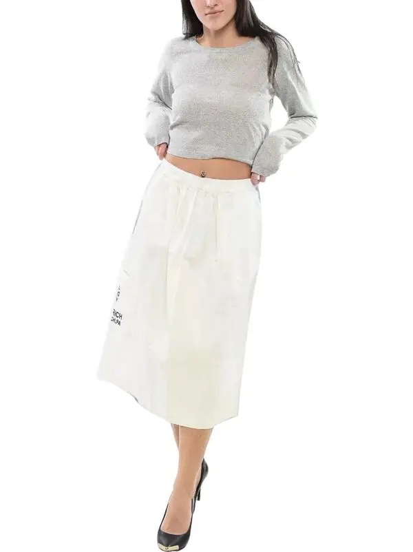 Woolrich Text-print A-line Midi Skirt - Neutrals