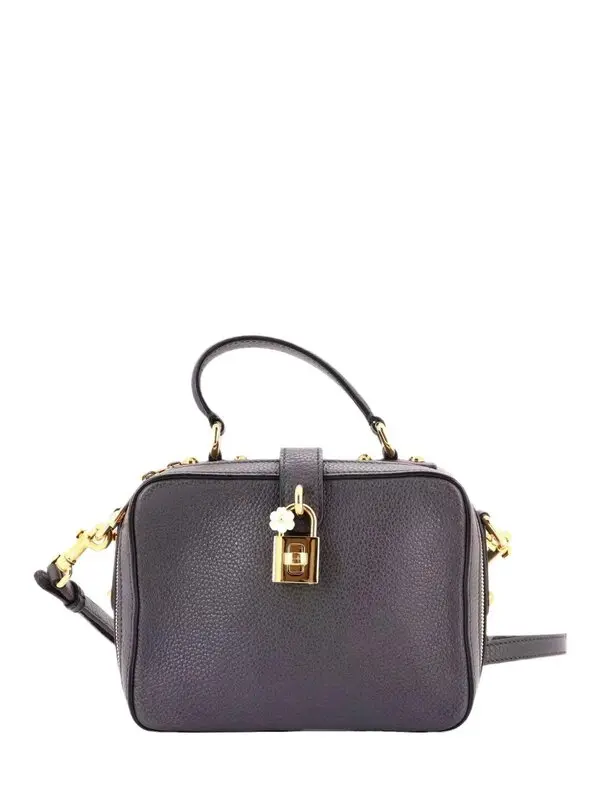 Dolce & Gabbana Treasure Box Bag Leather Small Satchel - Grey