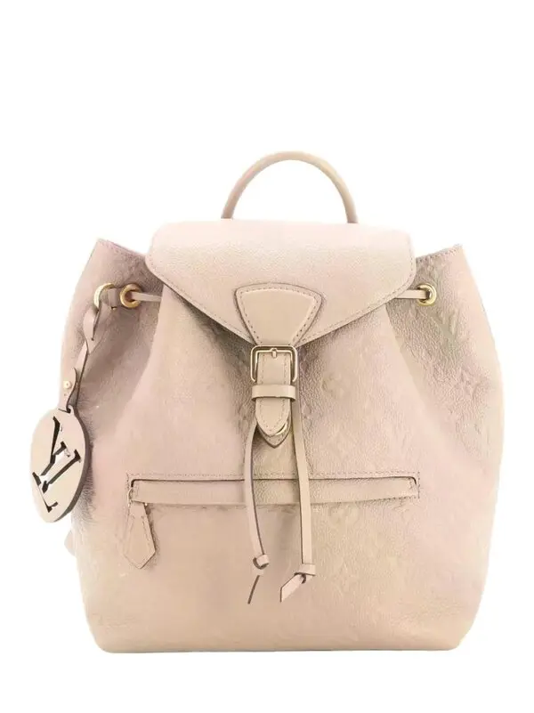 LOUIS VUITTON Montsouris Nm Monogram Empreinte Leather Pm Backpack - Grey