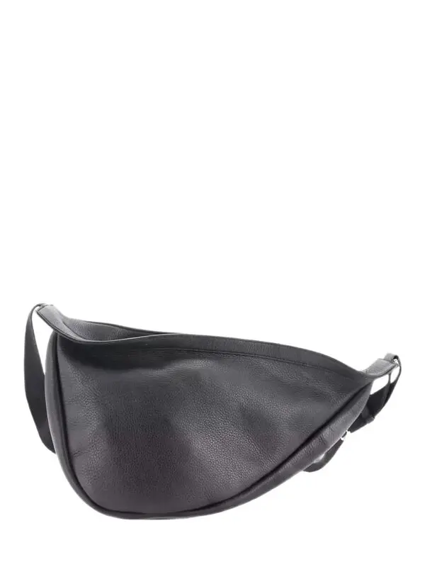 THE ROW Slouchy Banana Bag Leather Large Crossbody Bag - Black