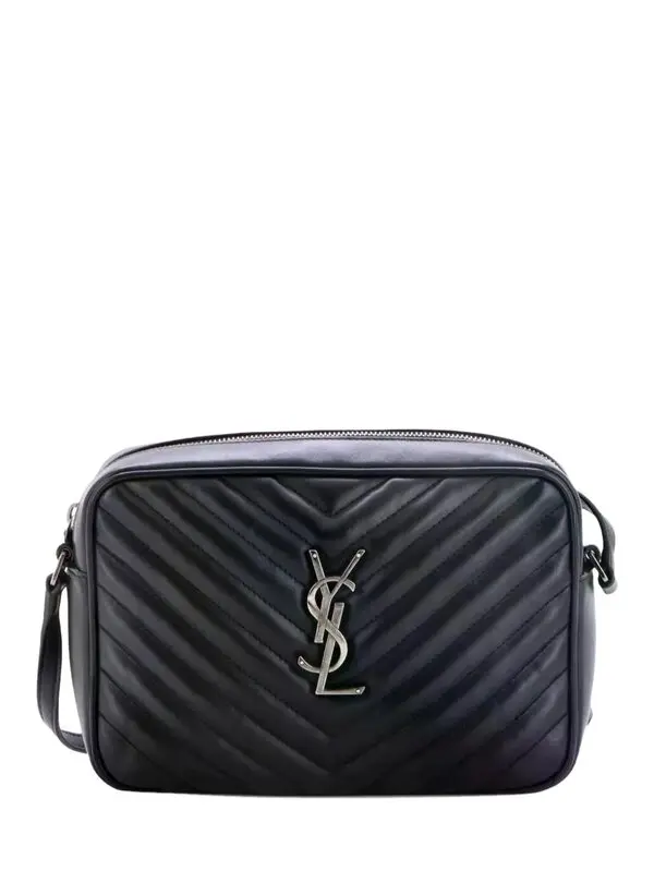 Saint Laurent Lou Camera Bag Matelasse Chevron Leather Small Crossbody Bag - Black