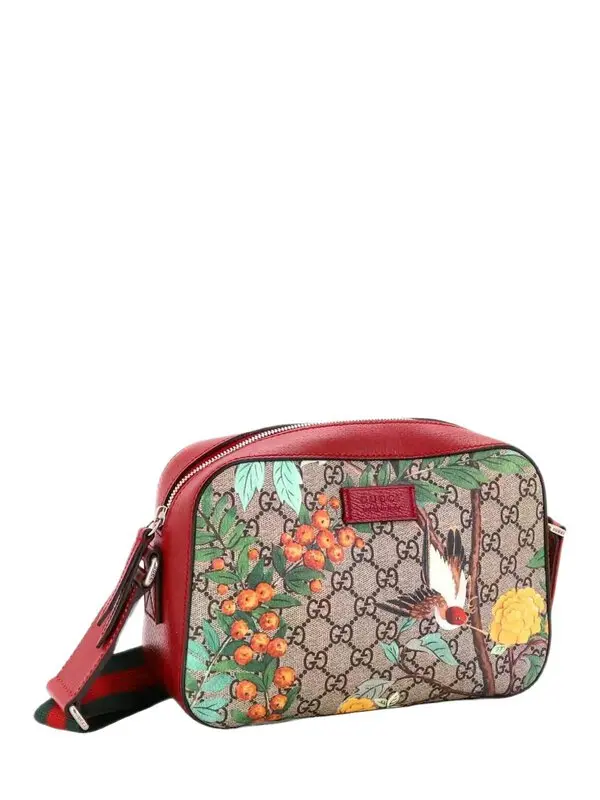 Gucci Camera Tian Print Gg Coated Canvas Medium Shoulder Bag - Brown